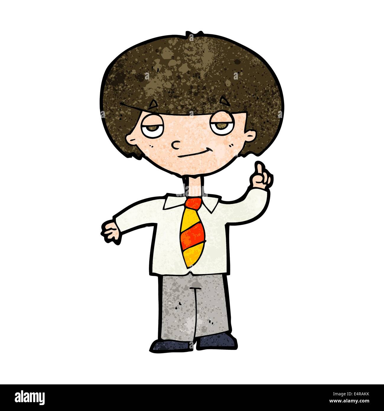 cartoon school boy answering question Stock Vector Image & Art - Alamy