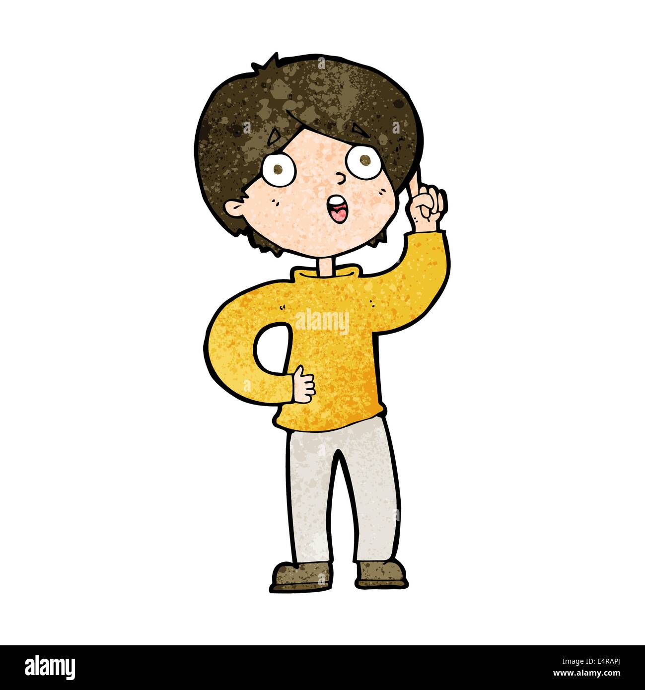 cartoon boy with idea Stock Vector Image & Art - Alamy