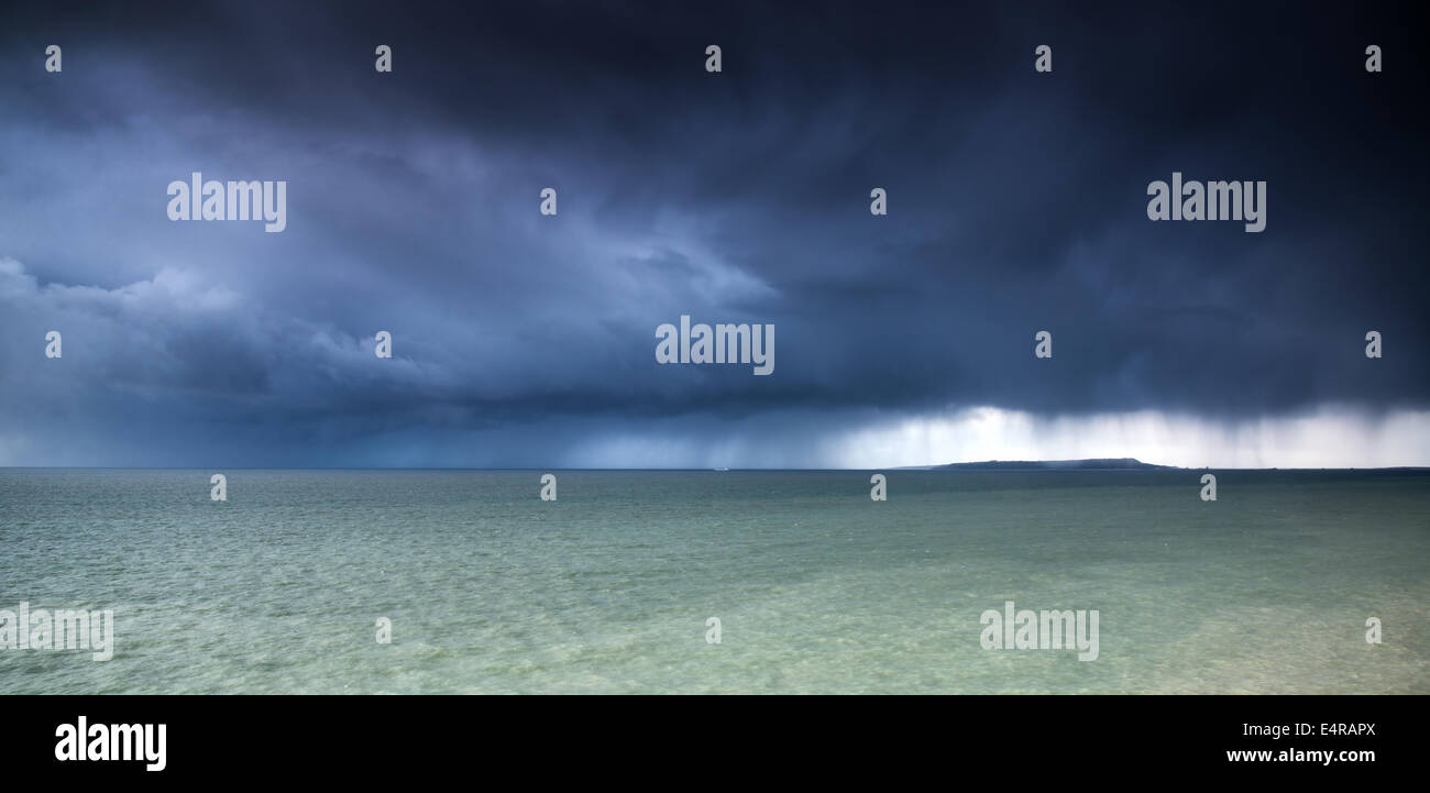 Beautiful seascape image of storm out at sea Stock Photo - Alamy