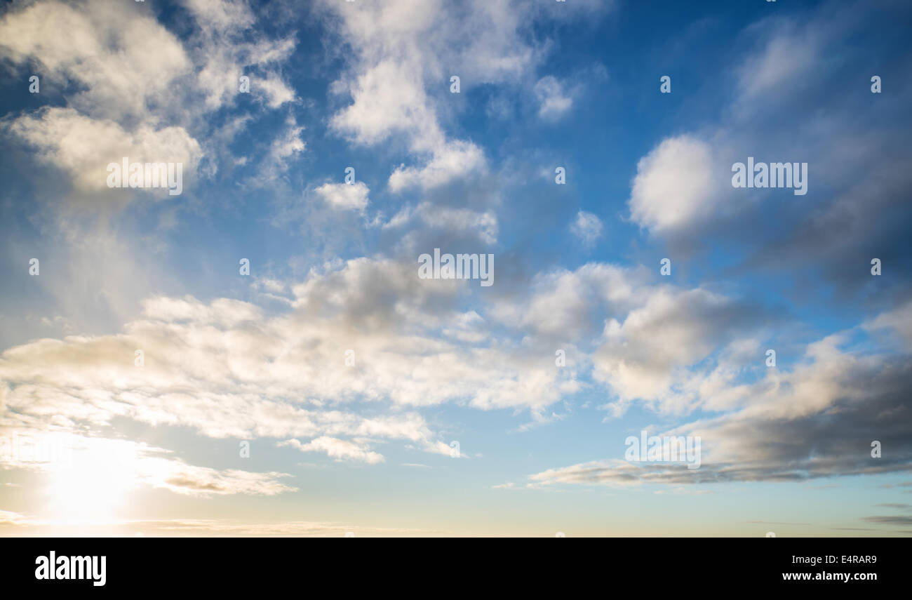 Beautiful Autumn blue sky morning Stock Photo - Alamy