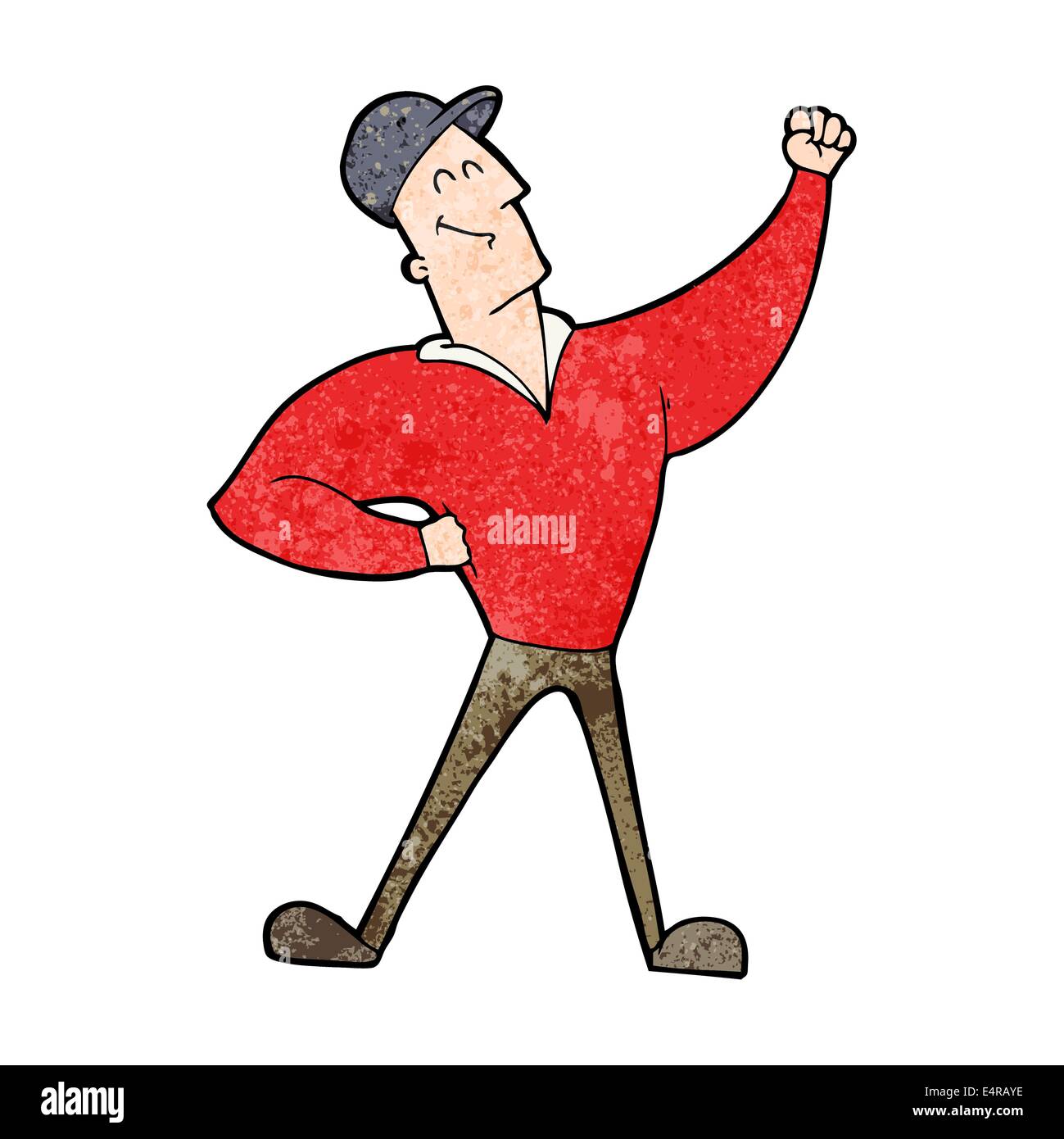 cartoon man striking heroic pose Stock Vector Image & Art - Alamy