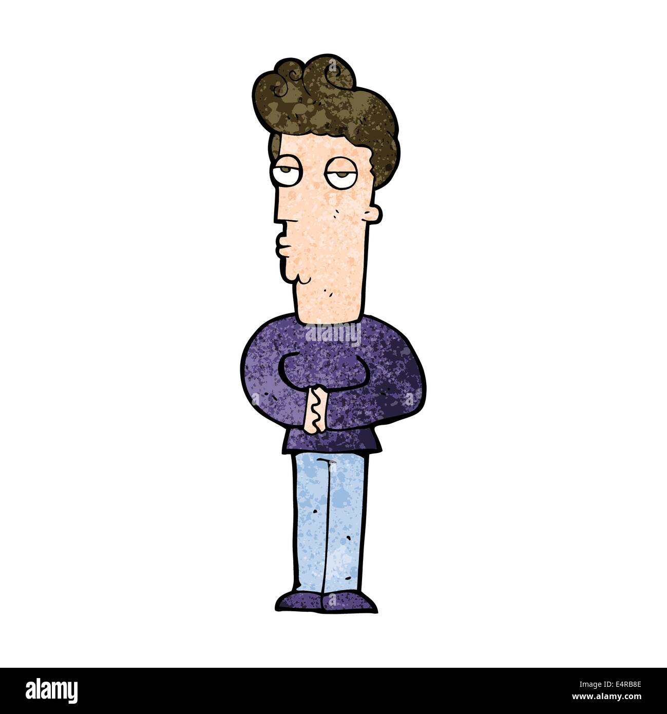 cartoon jaded man Stock Vector Image & Art - Alamy