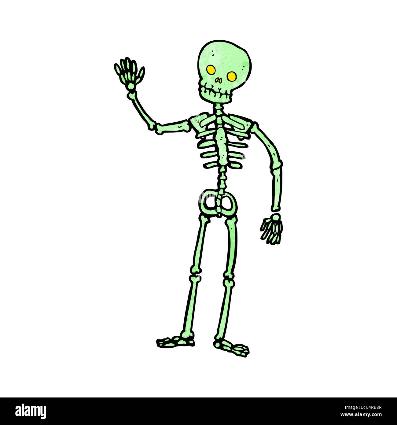 Cartoon waving skeleton Stock Vector Images - Alamy