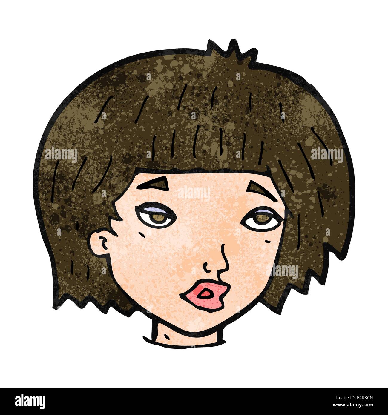 cartoon bored looking woman Stock Vector Image & Art - Alamy