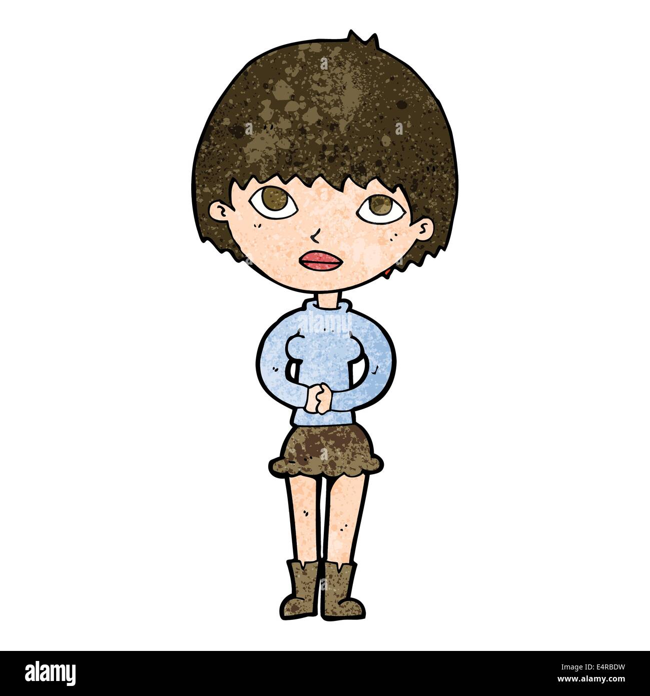 cartoon woman waiting patiently Stock Vector Image & Art - Alamy