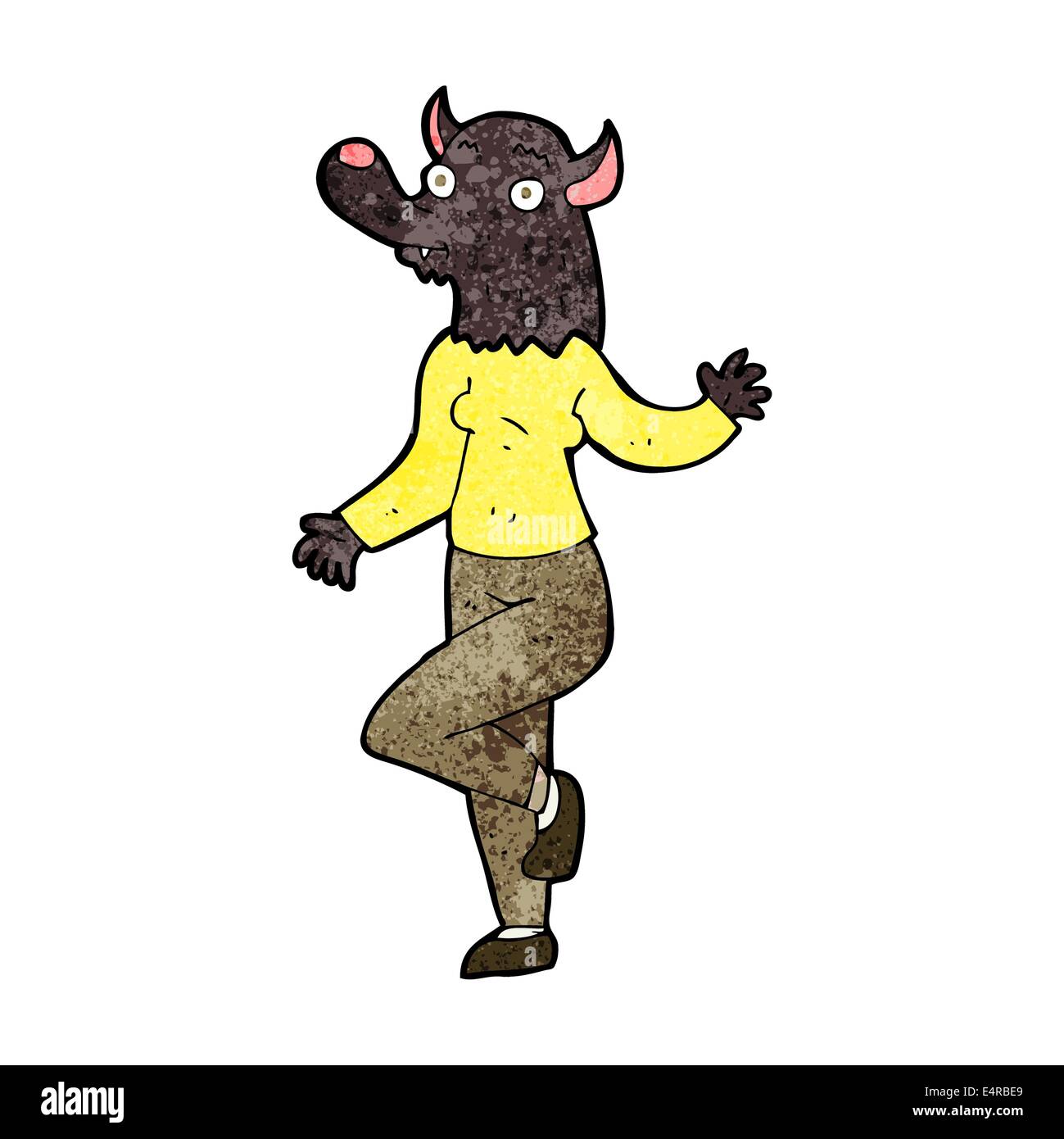 cartoon dancing werewolf woman Stock Vector Image & Art - Alamy