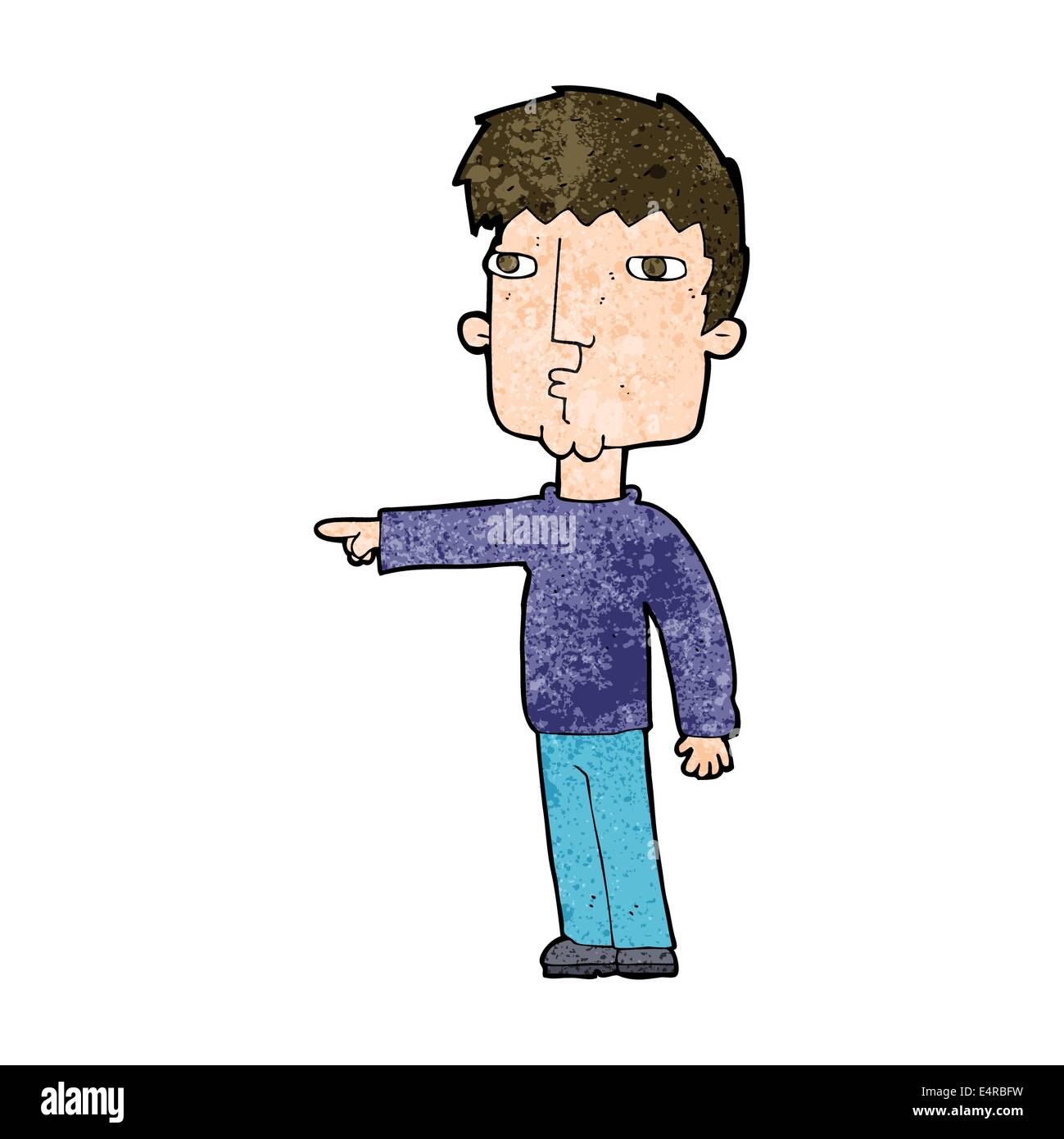 Boy pointing at sign Cut Out Stock Images & Pictures - Alamy