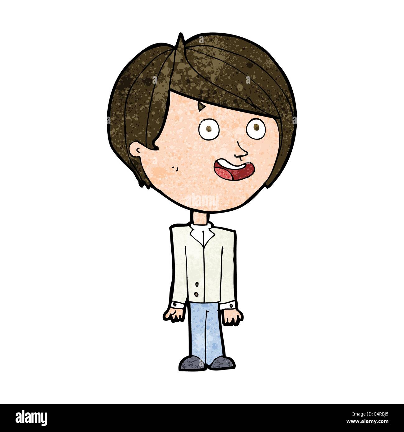 cartoon happy surprised boy Stock Vector Image & Art - Alamy