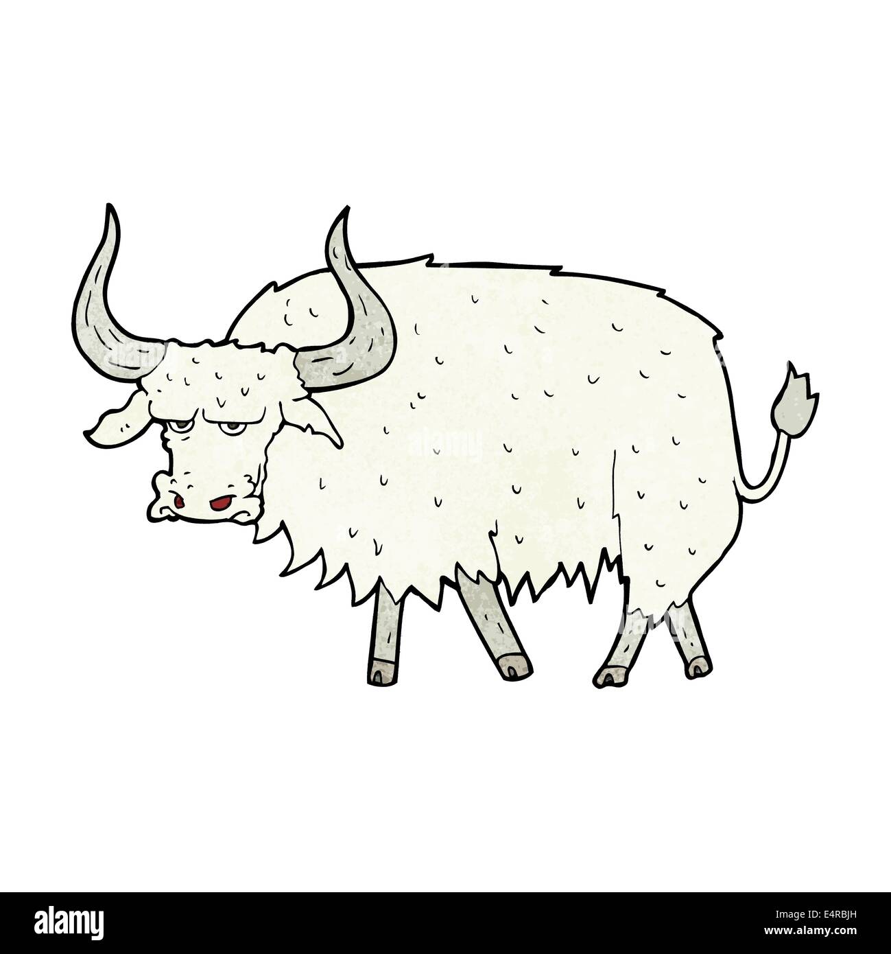 cartoon annoyed hairy ox Stock Vector Image & Art - Alamy