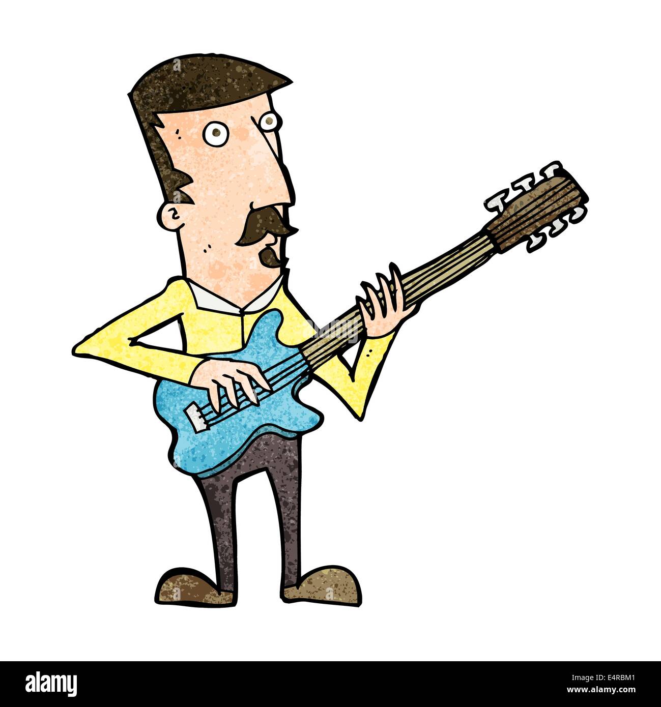cartoon man playing electric guitar Stock Vector Image & Art - Alamy