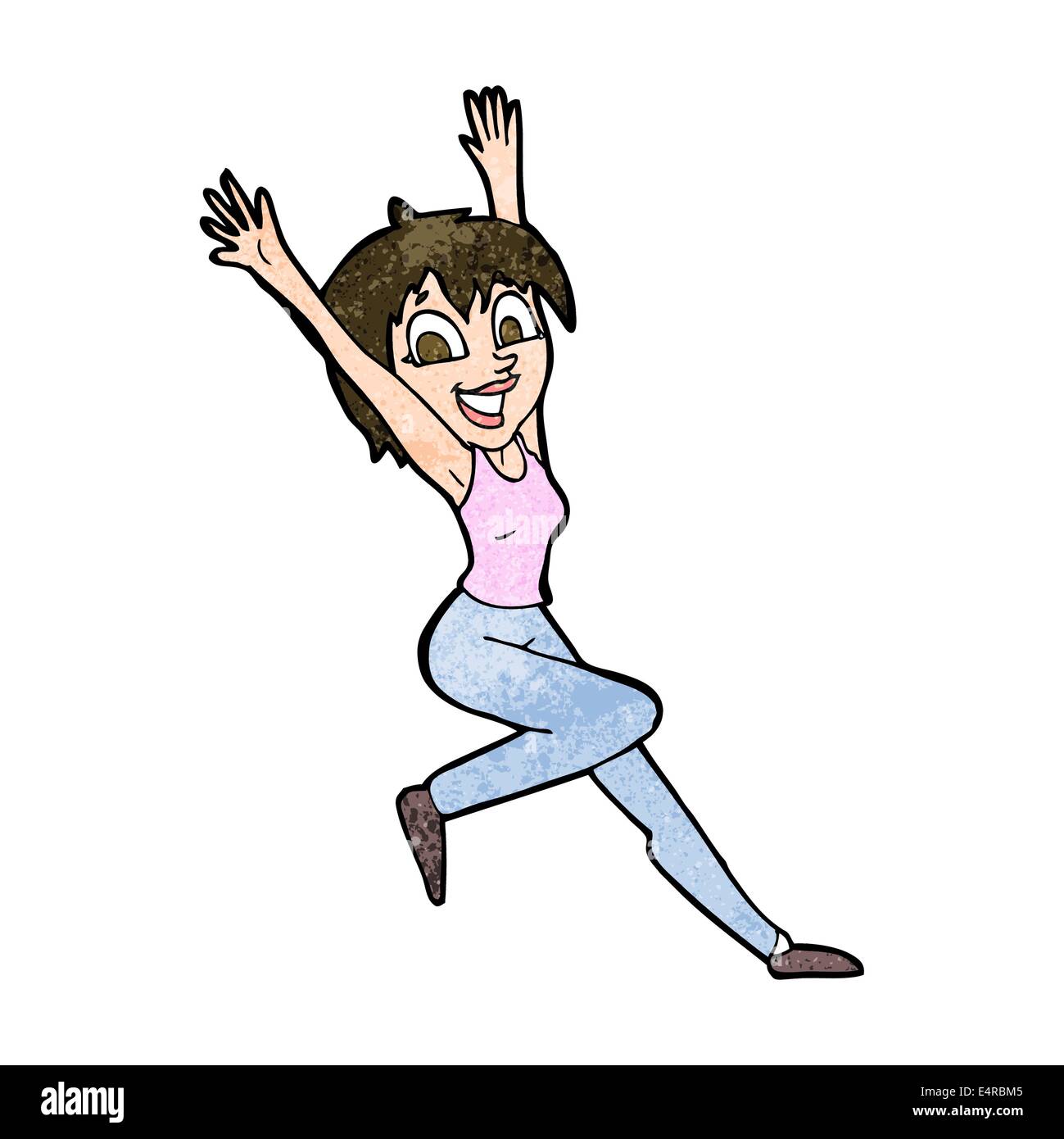 cartoon excited woman Stock Vector Image & Art - Alamy