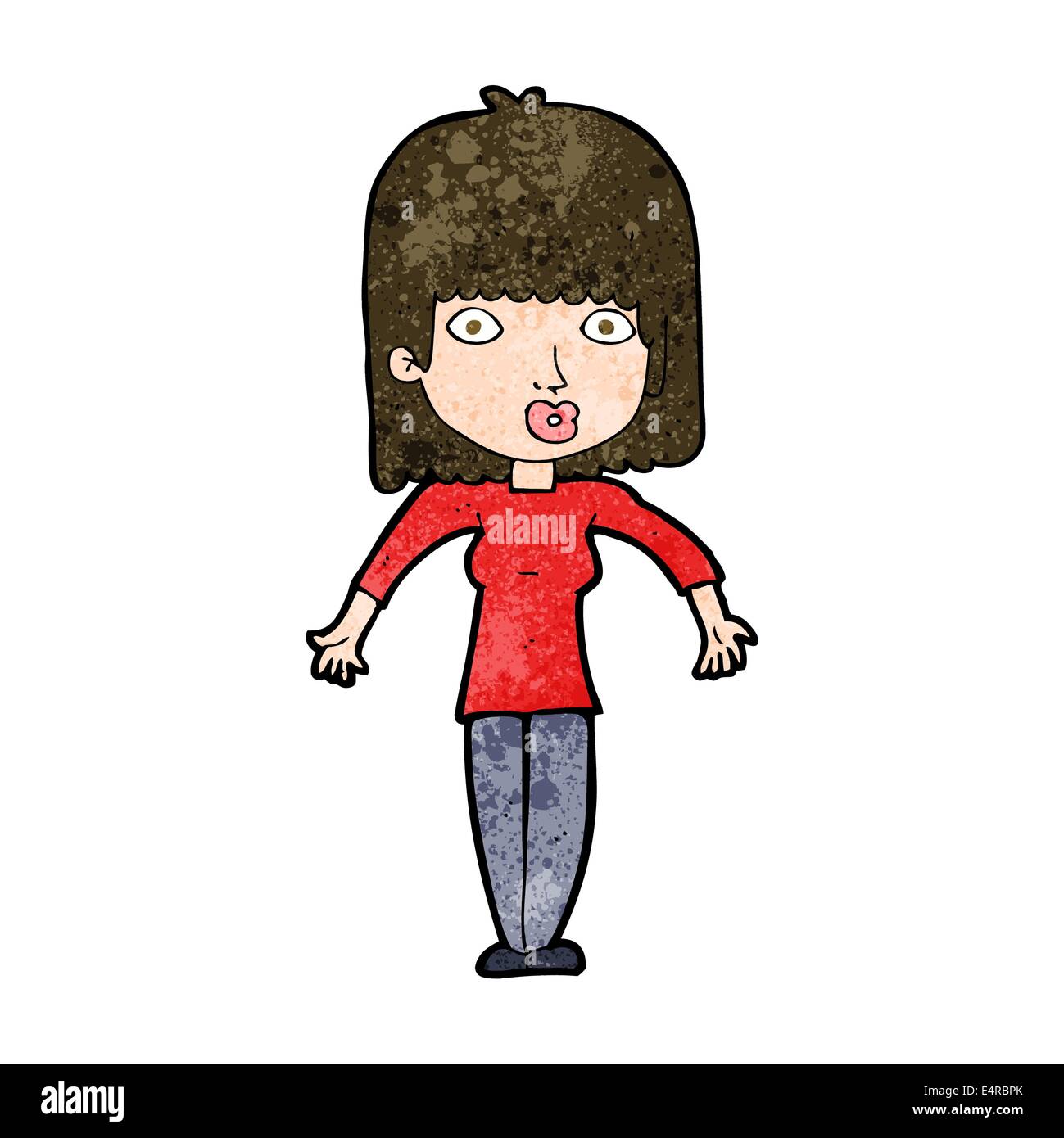 cartoon woman shrugging Stock Vector Image & Art - Alamy