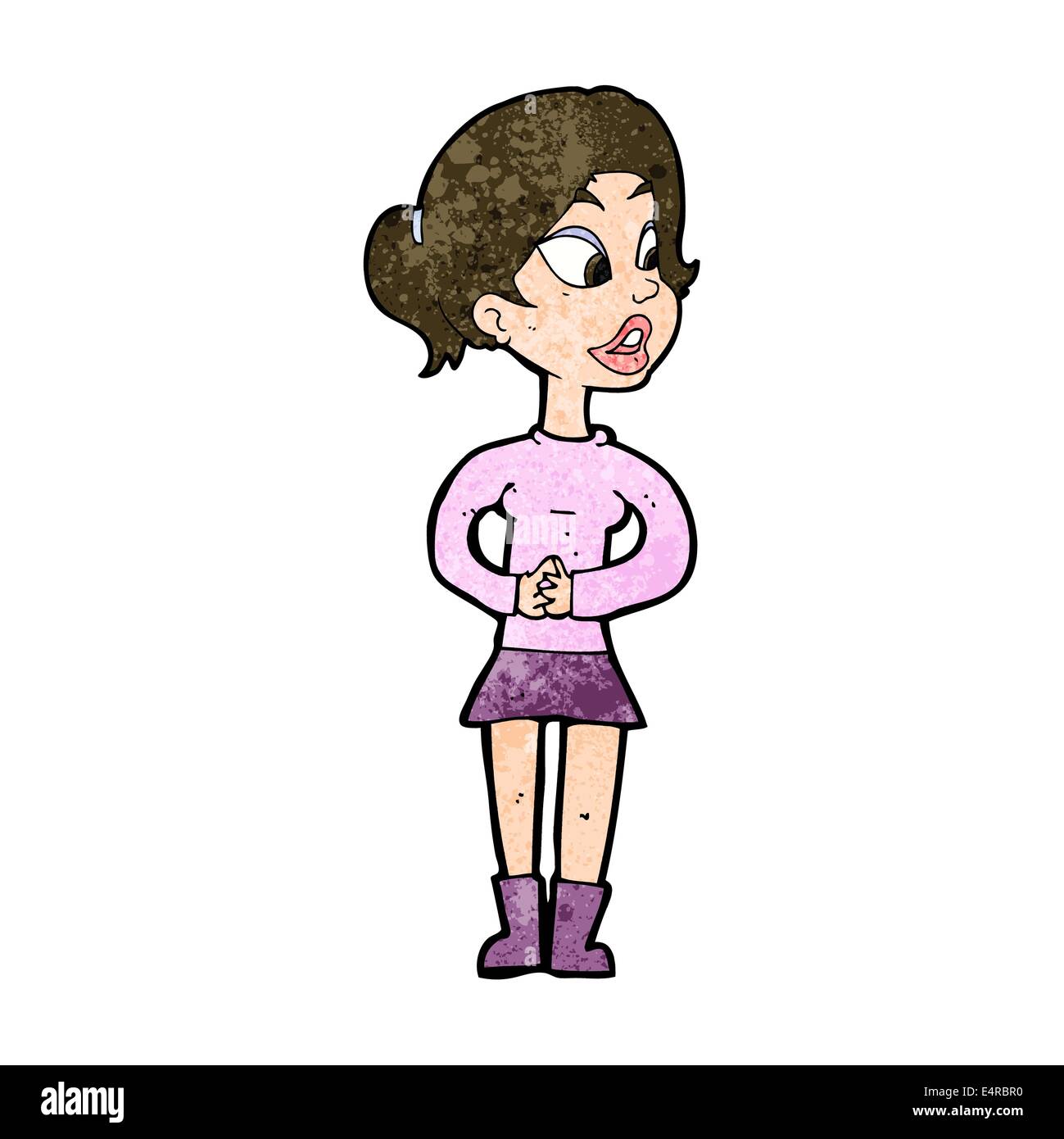 cartoon girl talking Stock Vector Image & Art - Alamy