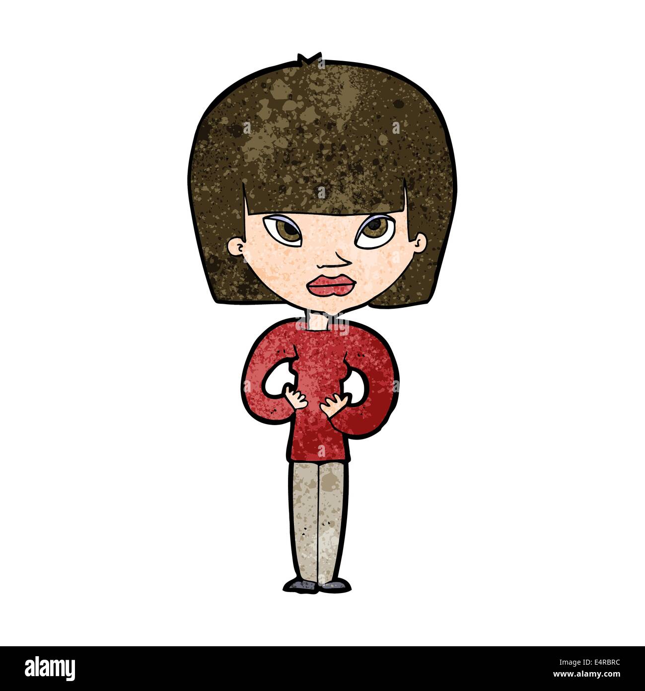 cartoon woman gesturing at herself Stock Vector Image & Art - Alamy