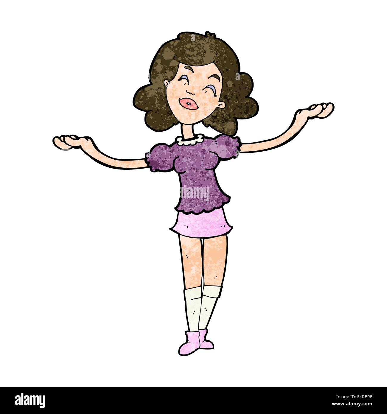 cartoon woman taking praise Stock Vector Image & Art - Alamy