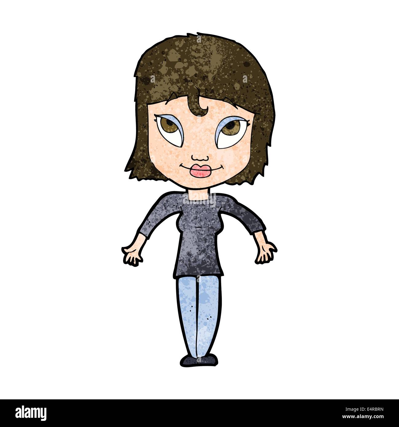 cartoon girl shrugging shoulders Stock Vector Image & Art - Alamy