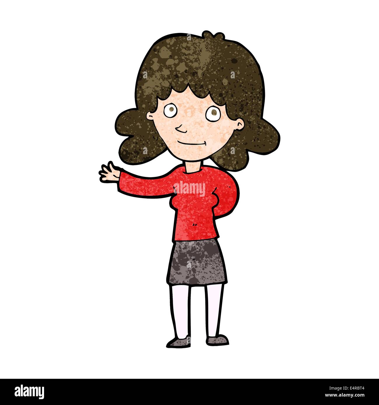 cartoon friendly woman Stock Vector Image & Art - Alamy