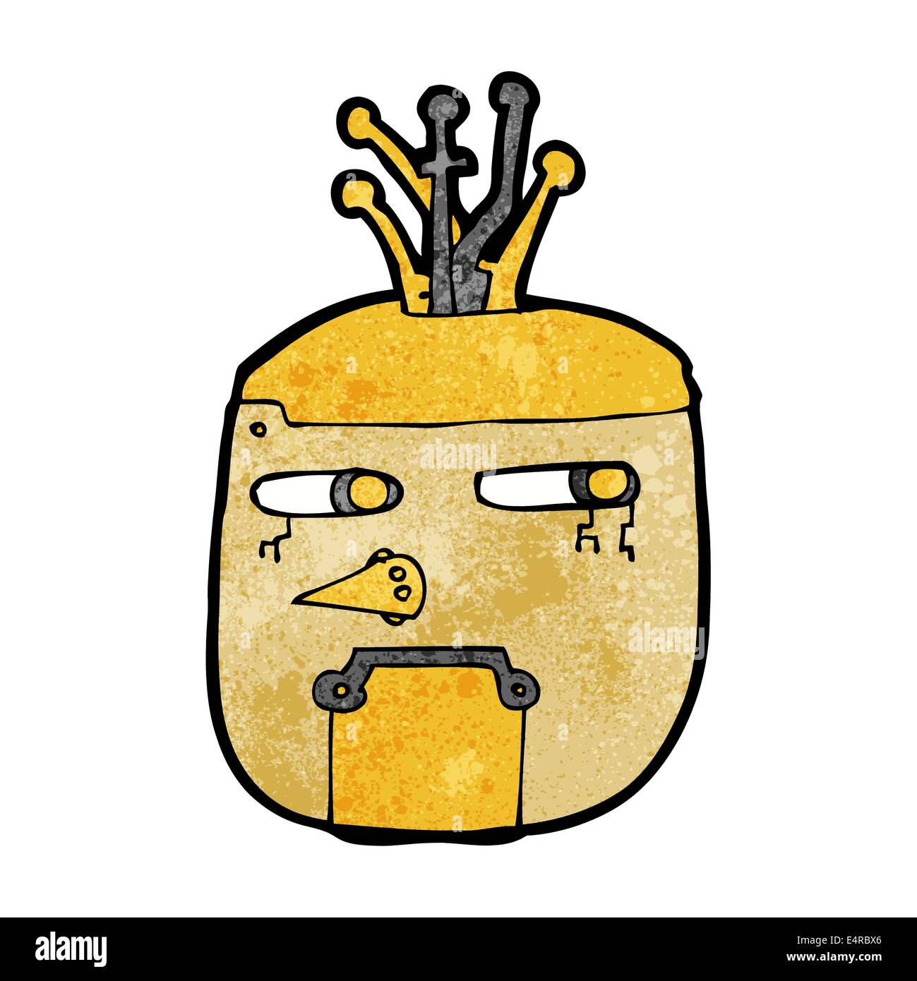 cartoon robot head Stock Vector Image & Art - Alamy