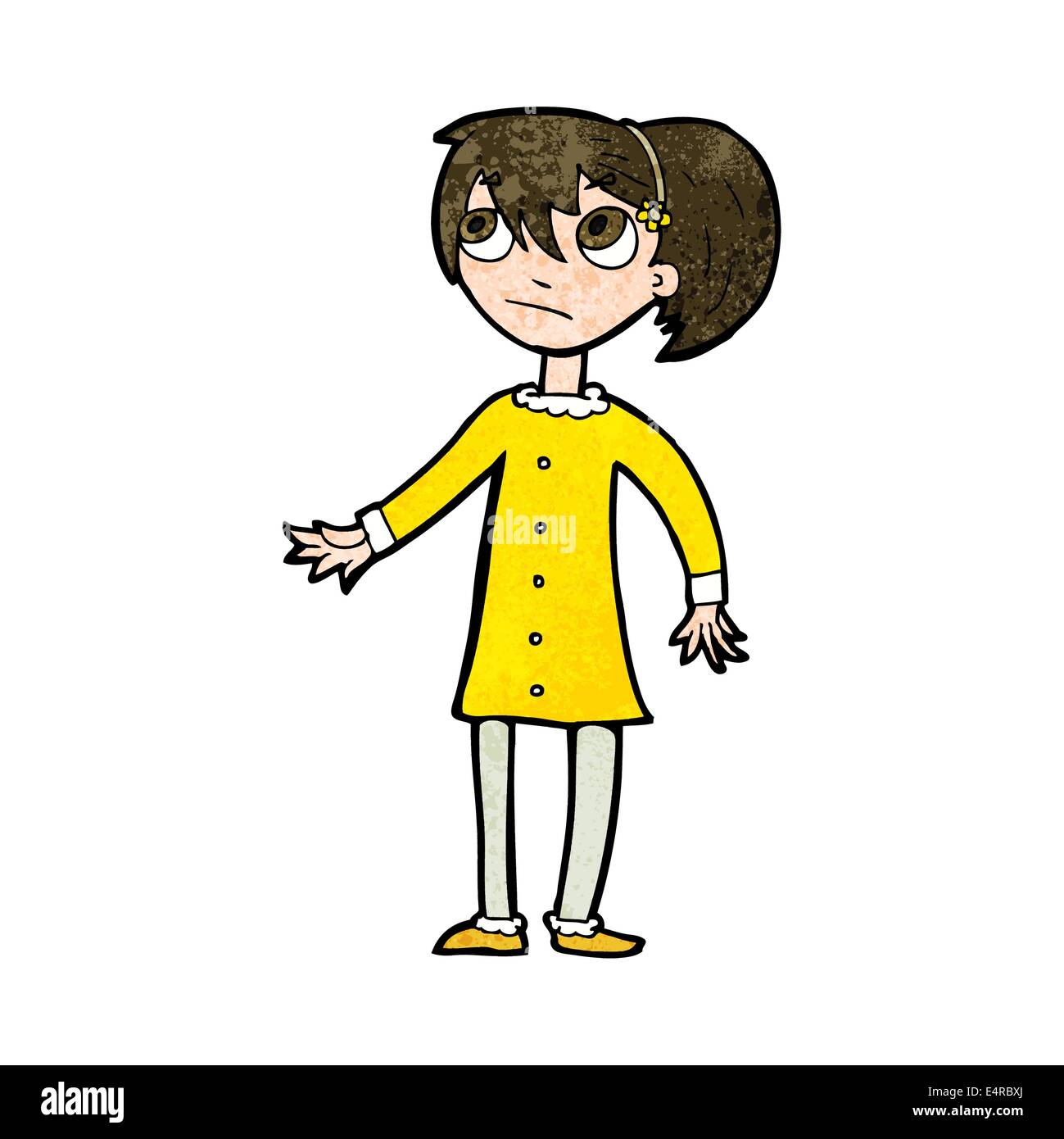 cartoon worried girl Stock Vector Image & Art - Alamy