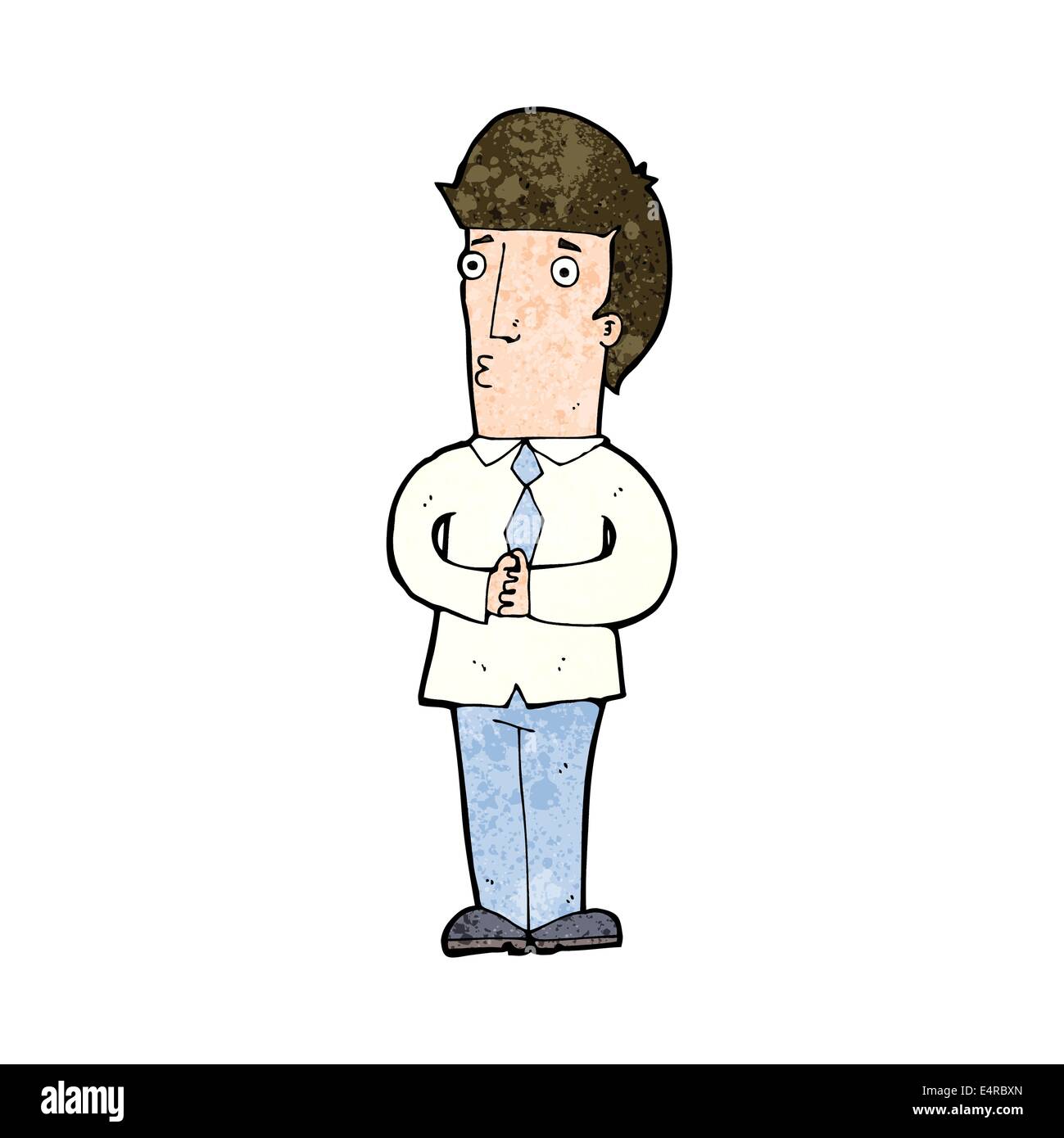 cartoon nervous man Stock Vector Image & Art - Alamy