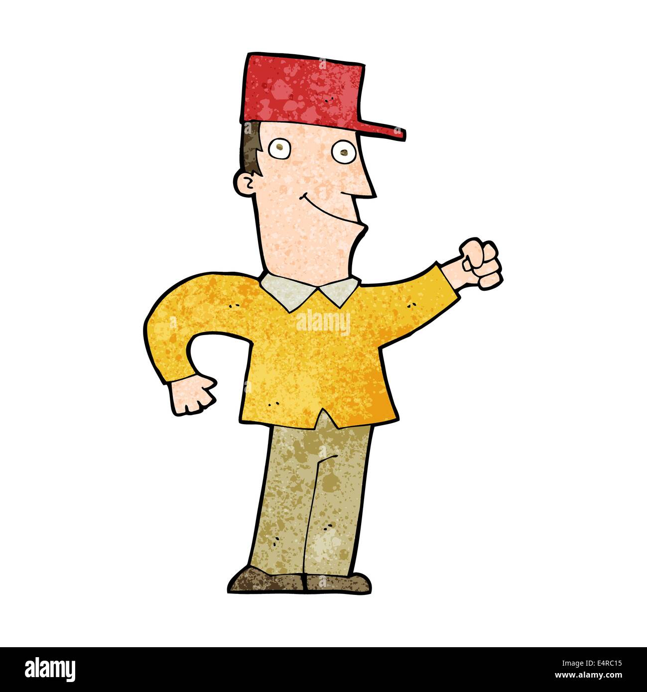 cartoon man punching air Stock Vector Image & Art - Alamy
