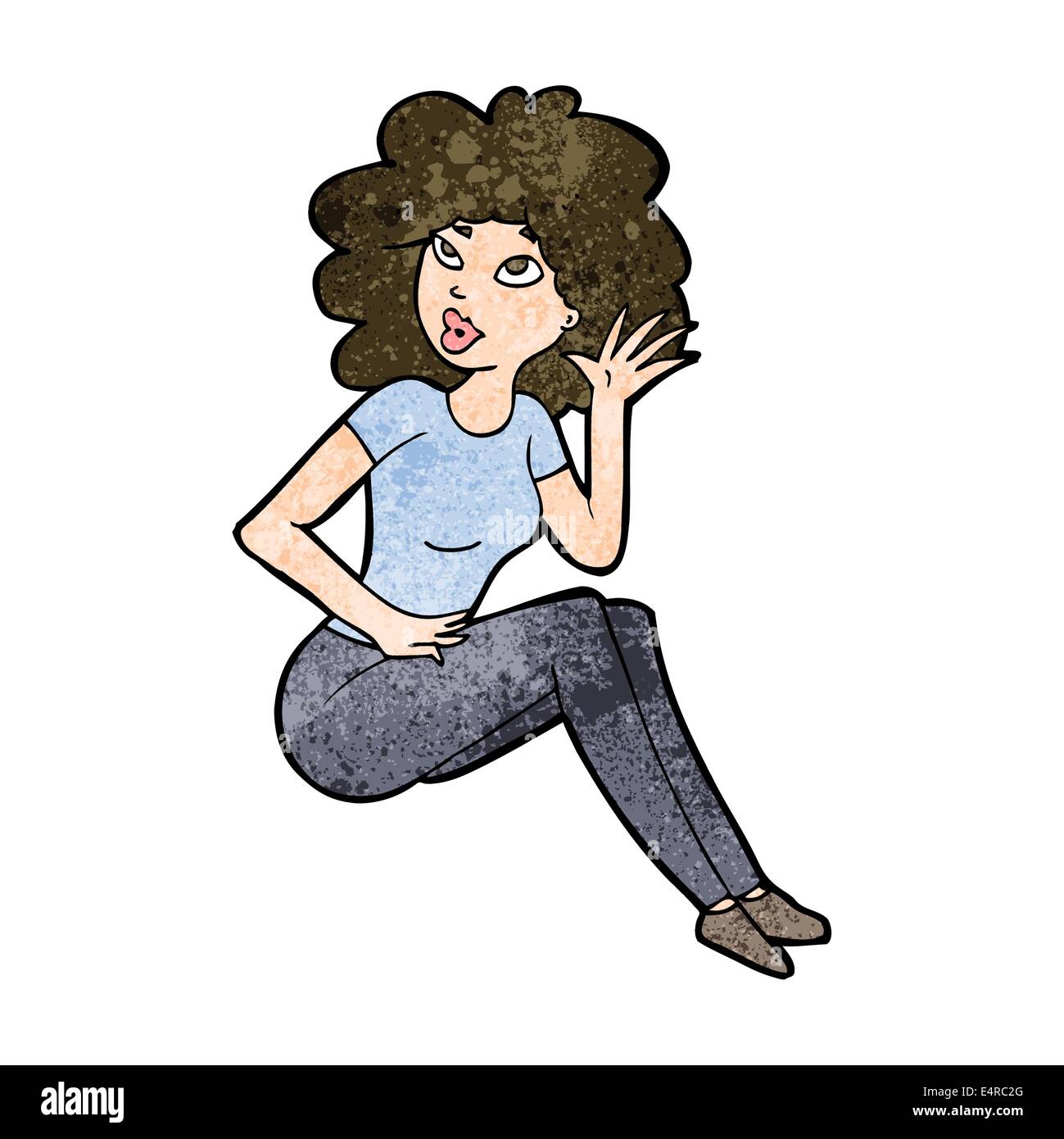 cartoon woman listening Stock Vector Image & Art - Alamy