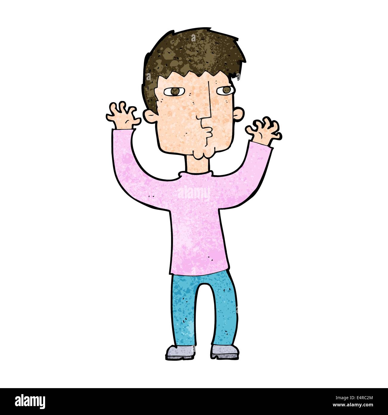 Cartoon anxious man Cut Out Stock Images & Pictures - Alamy