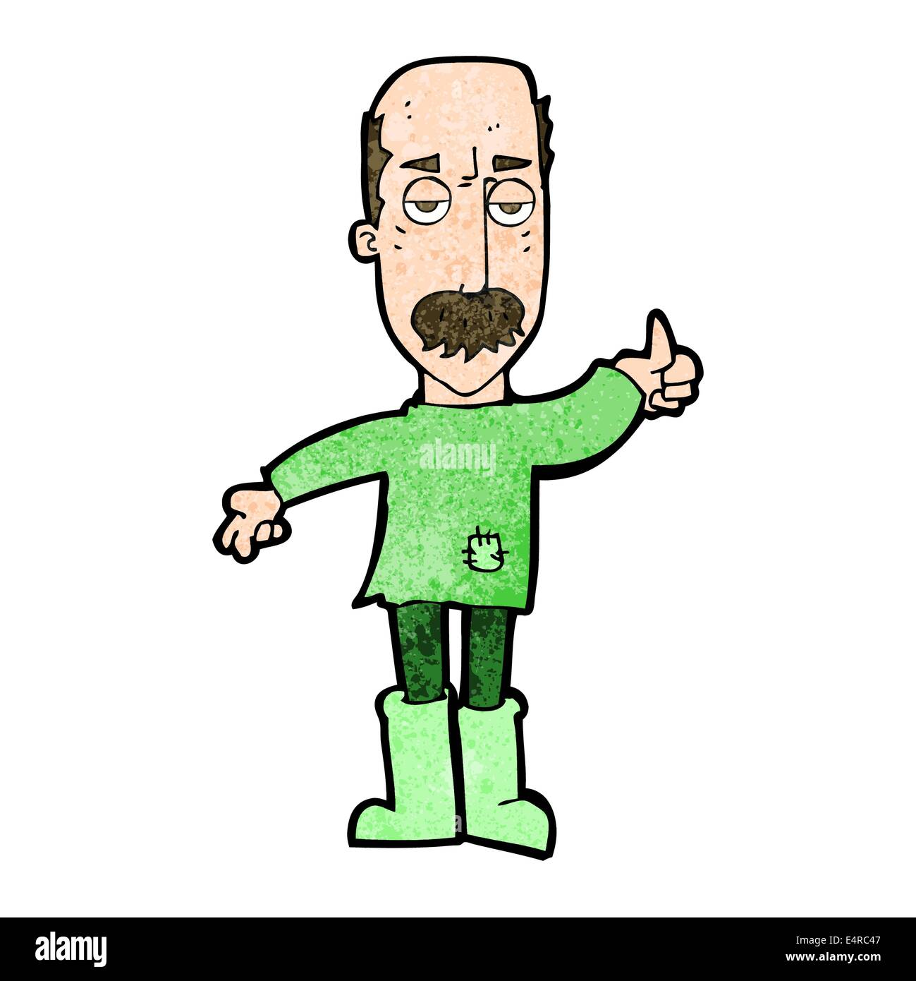 Old man hand up character Cut Out Stock Images & Pictures - Alamy