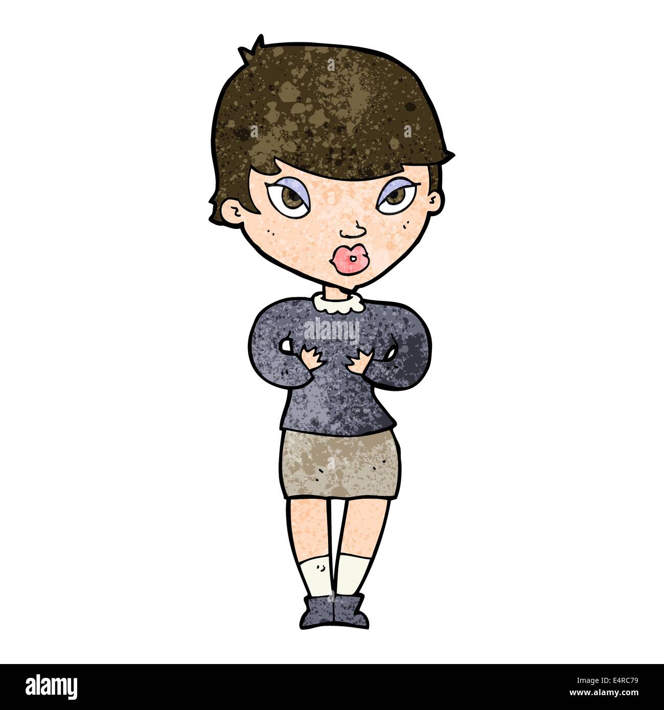 Cartoon woman gesturing self hi-res stock photography and images - Alamy