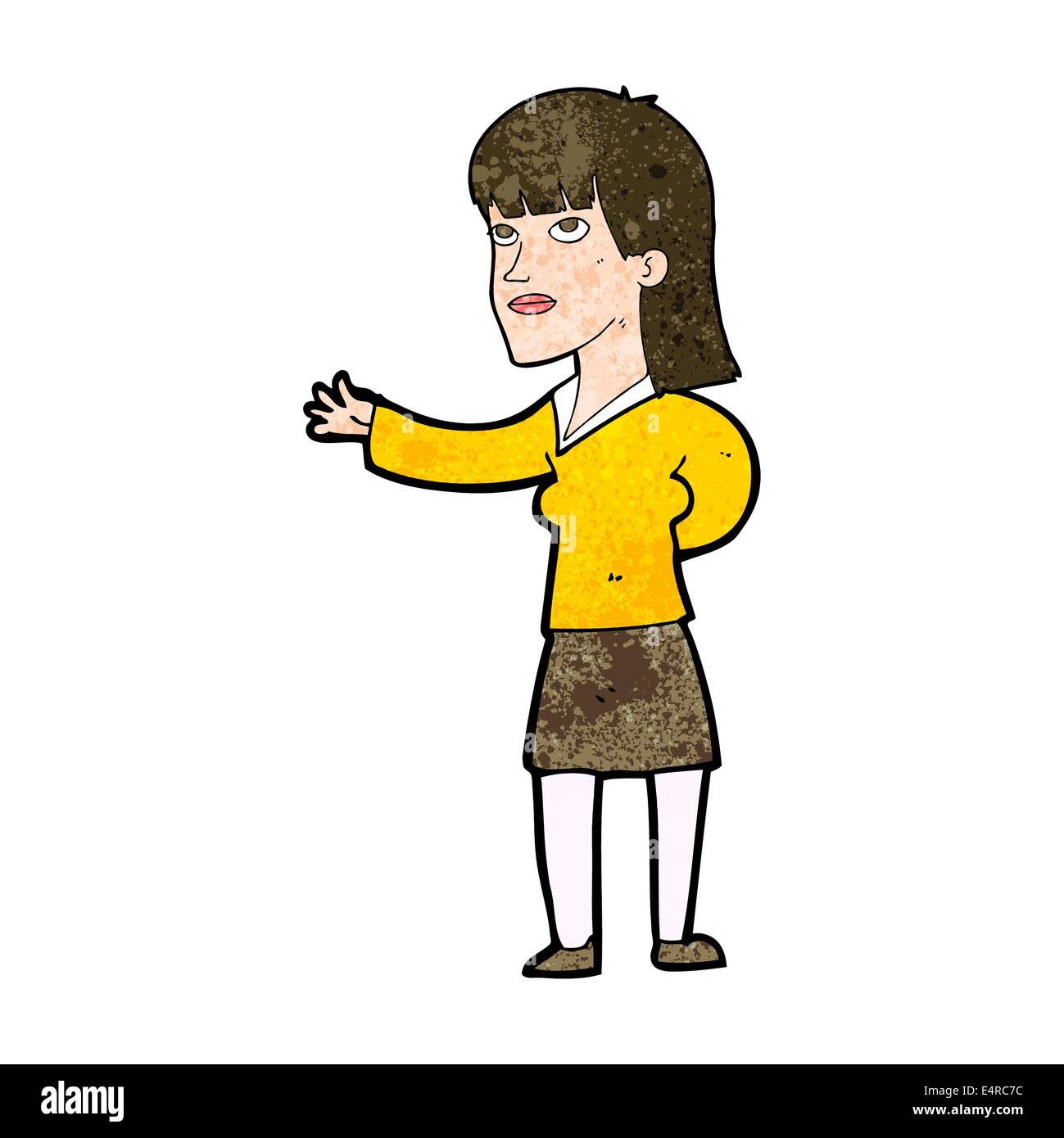 cartoon woman explaining Stock Vector Image & Art - Alamy