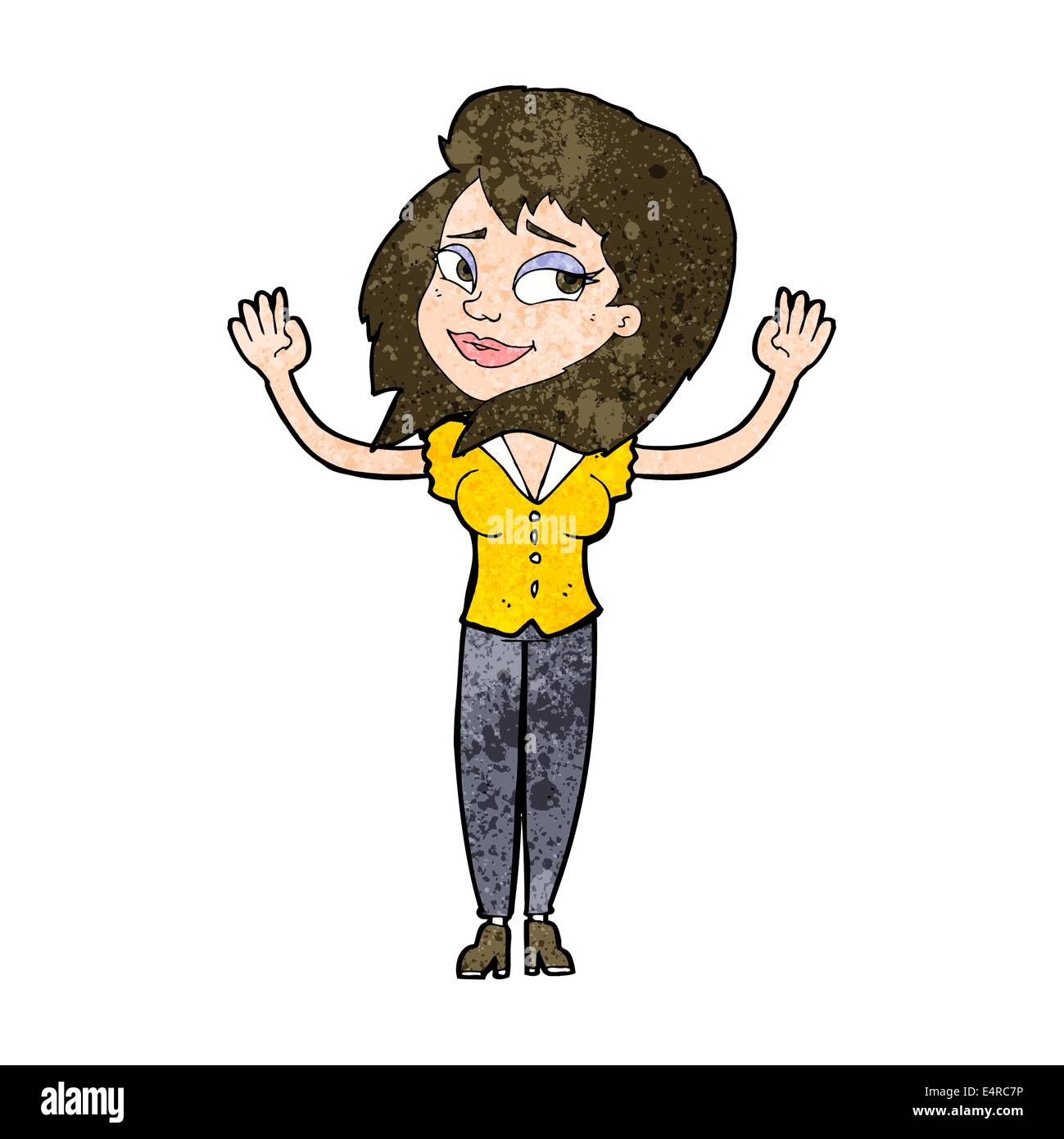 cartoon woman giving up Stock Vector Image & Art - Alamy