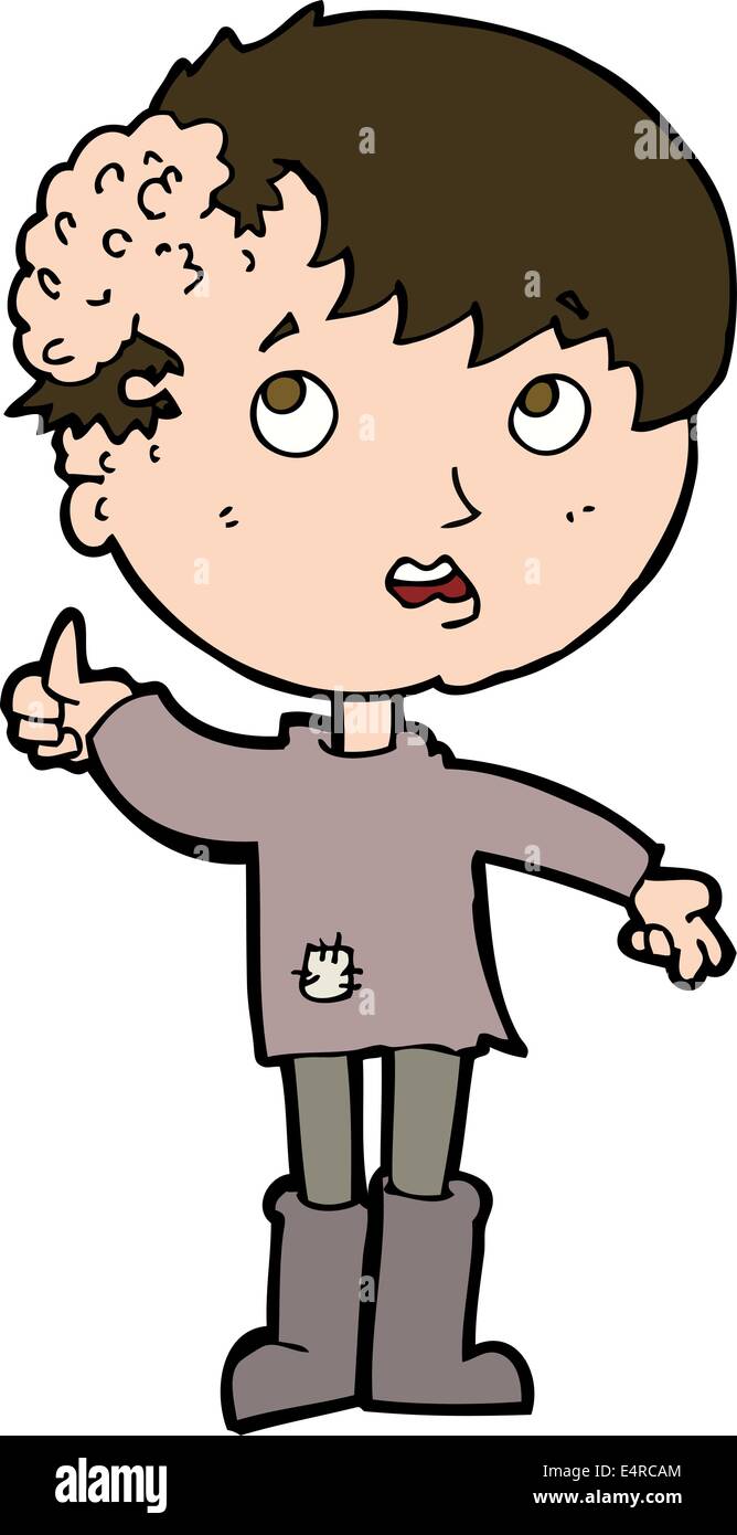 cartoon boy with growth on head Stock Vector Image & Art - Alamy