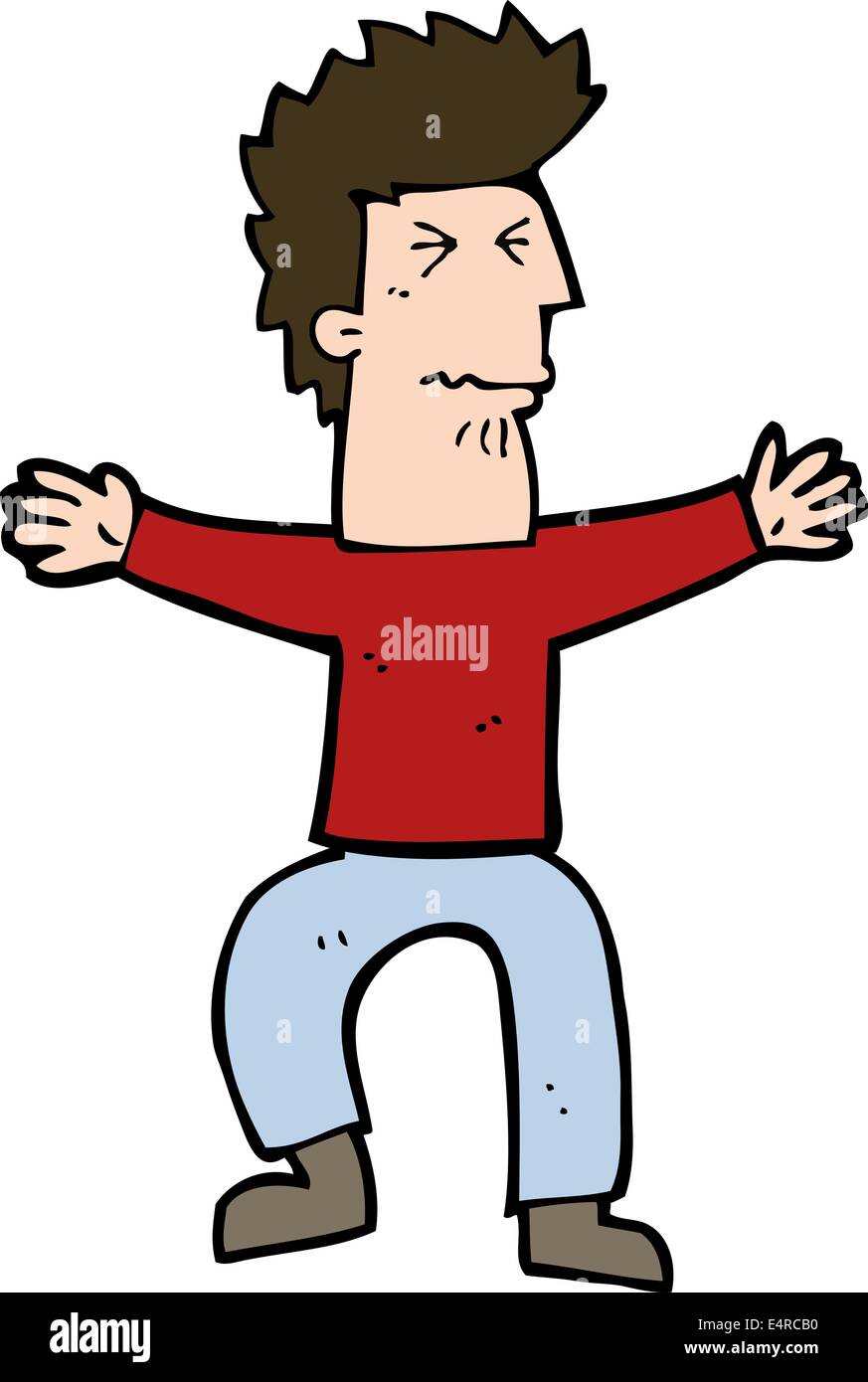 cartoon stressed out man Stock Vector Image & Art - Alamy