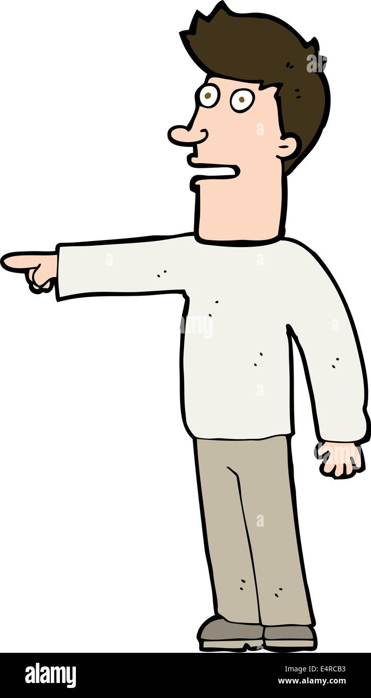 cartoon man pointing Stock Vector Image & Art - Alamy