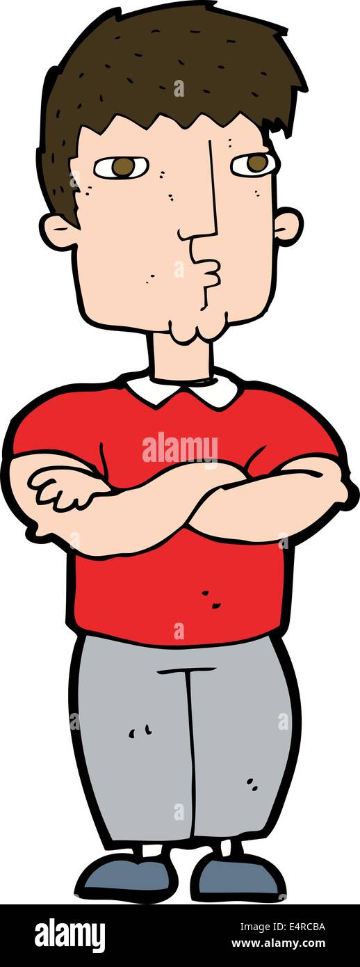 cartoon man with crossed arms Stock Vector Image & Art - Alamy