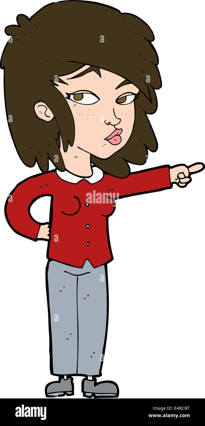 cartoon woman pointing Stock Vector Image & Art - Alamy