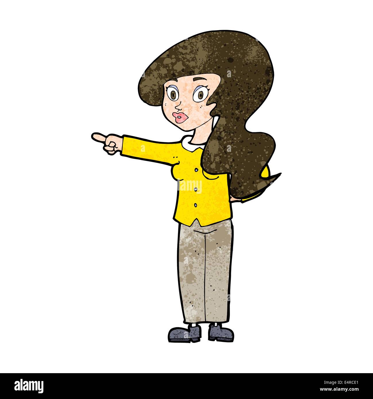 cartoon pretty woman pointing Stock Vector Image & Art - Alamy