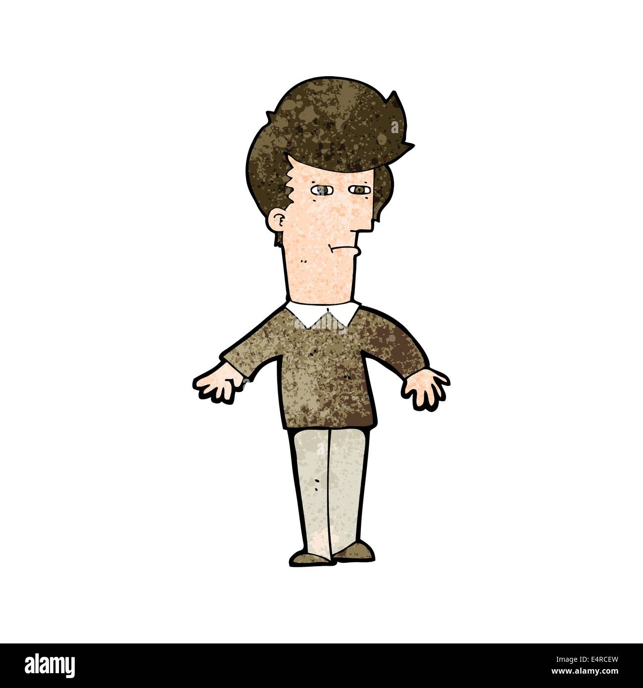 cartoon suspicious man Stock Vector Image & Art - Alamy