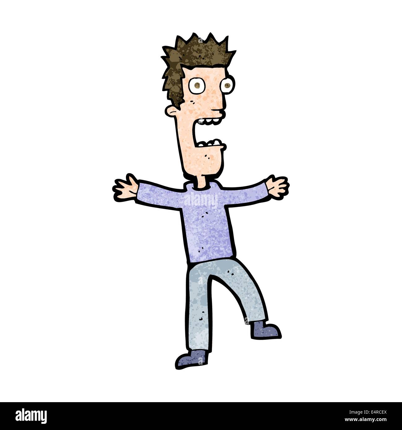 cartoon terrified man Stock Vector Image & Art - Alamy