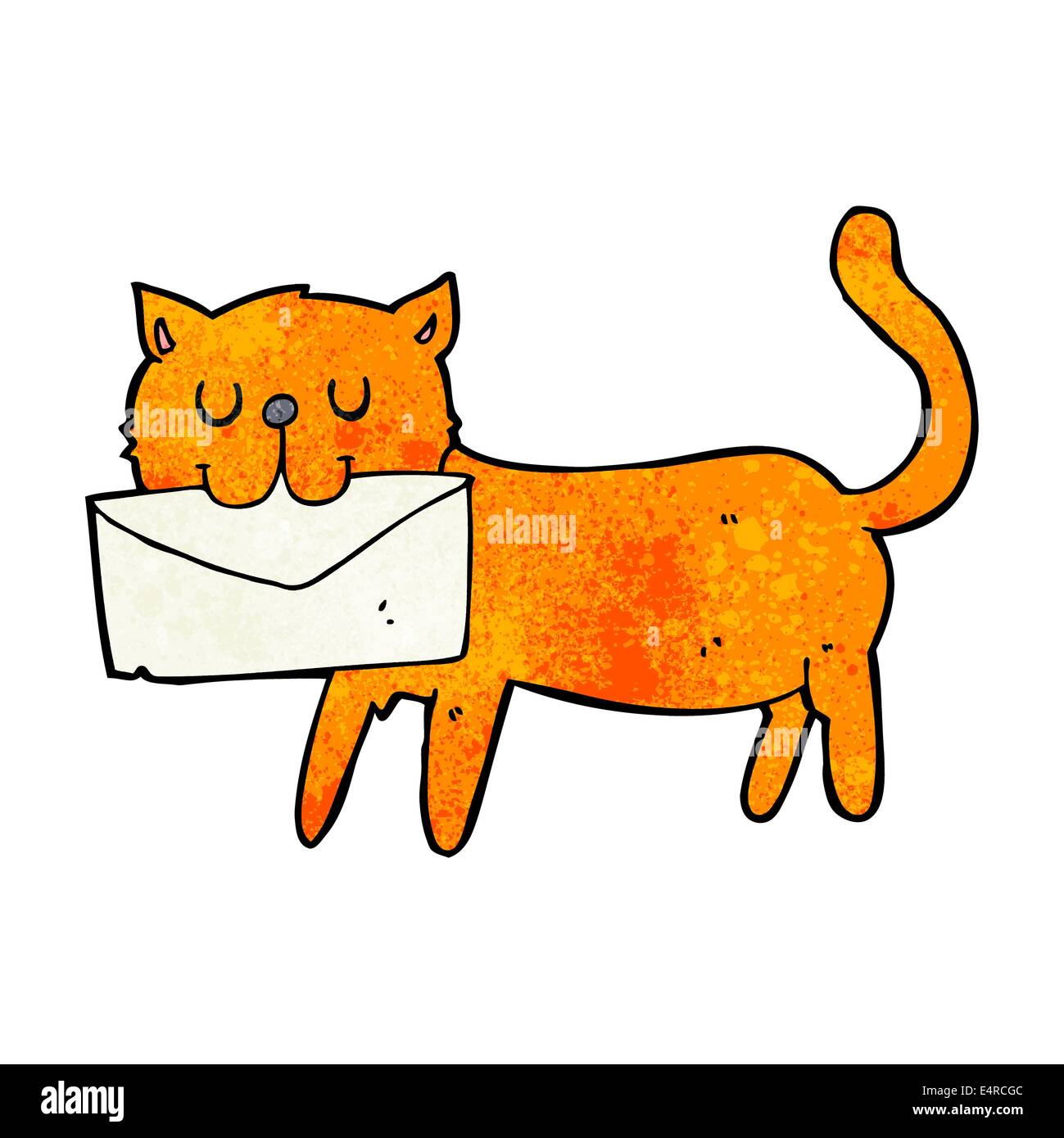 cartoon cat carrying letter Stock Vector Image & Art - Alamy