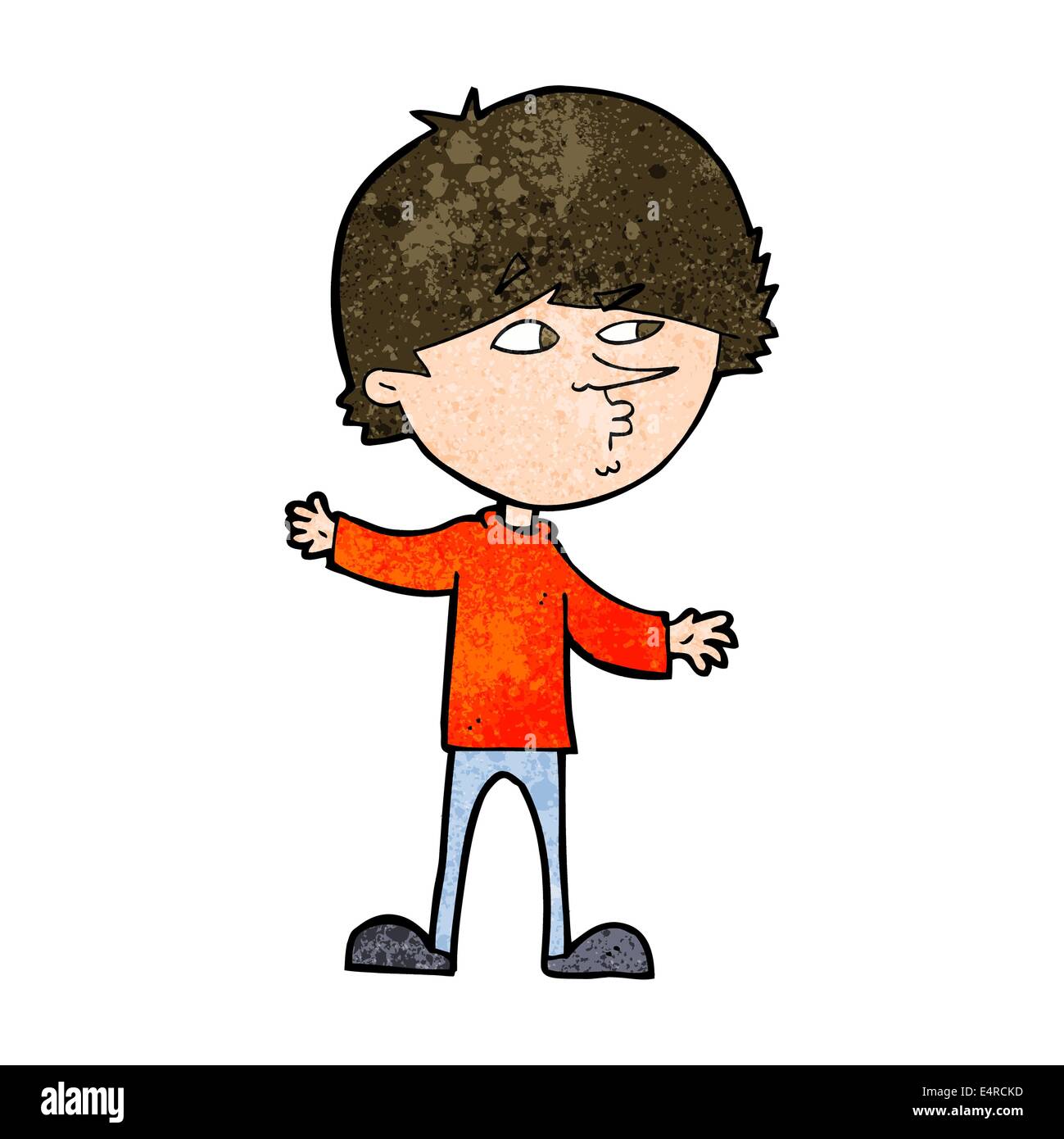 Boy looking curious Stock Vector Images - Alamy