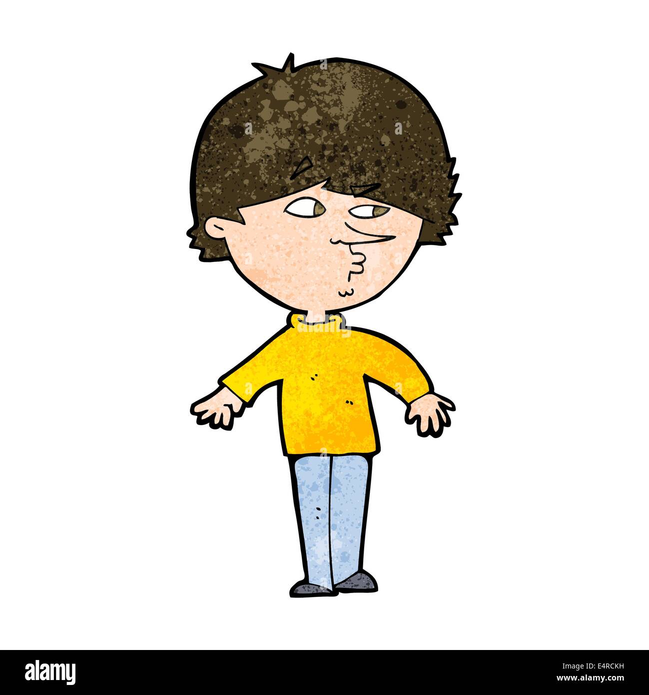 cartoon suspicious man looking over shoulder Stock Vector Image & Art ...