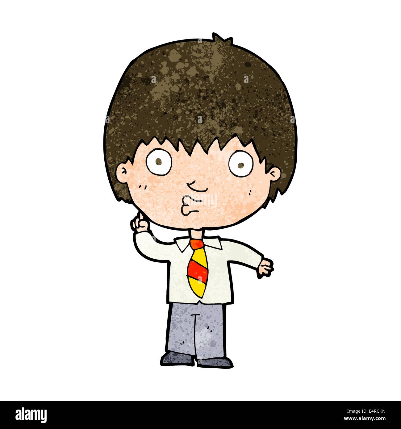 cartoon school boy answering question Stock Vector Image & Art - Alamy