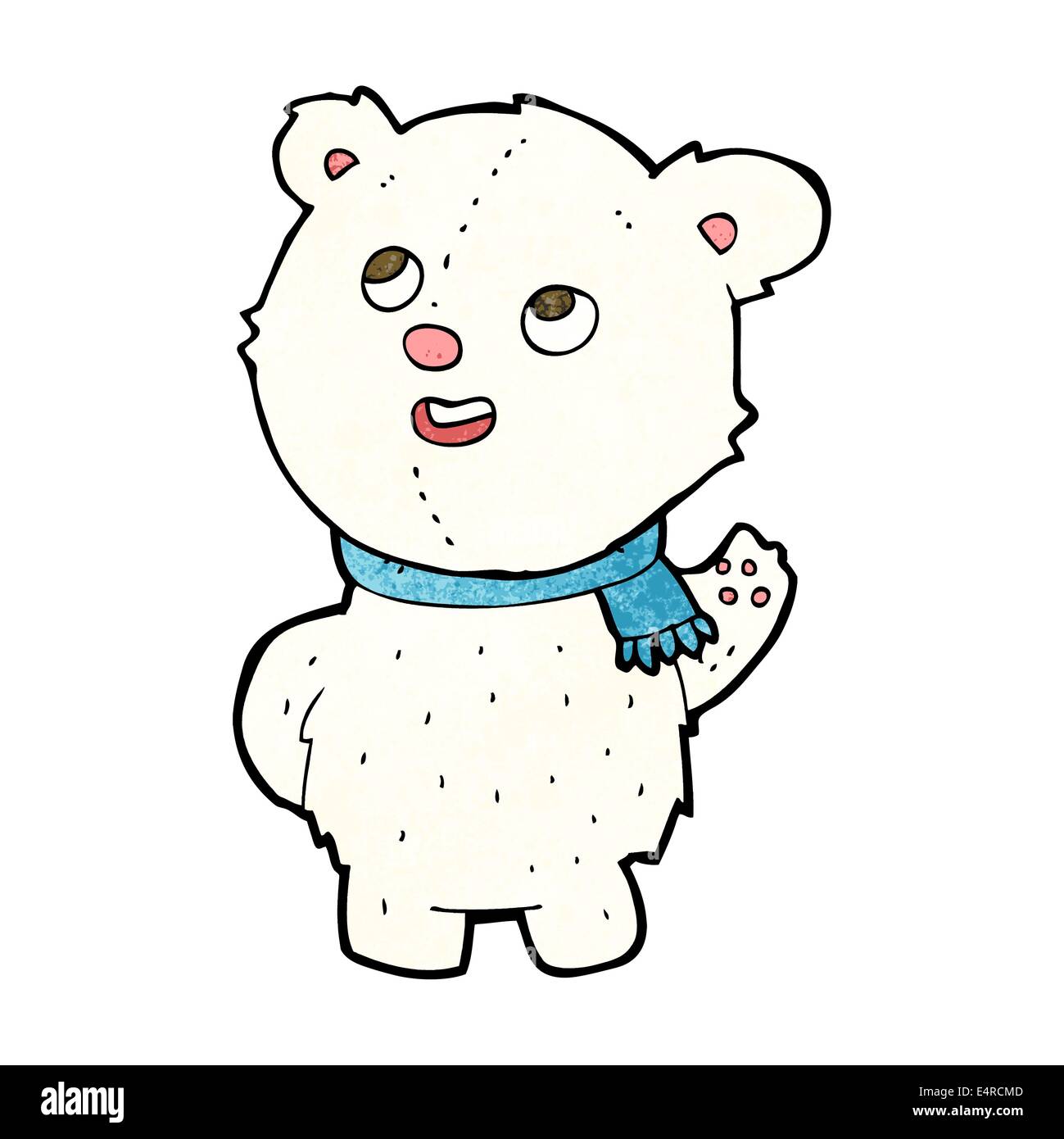 Cartoon Cute Polar Bear Cub Stock Vector Image And Art Alamy