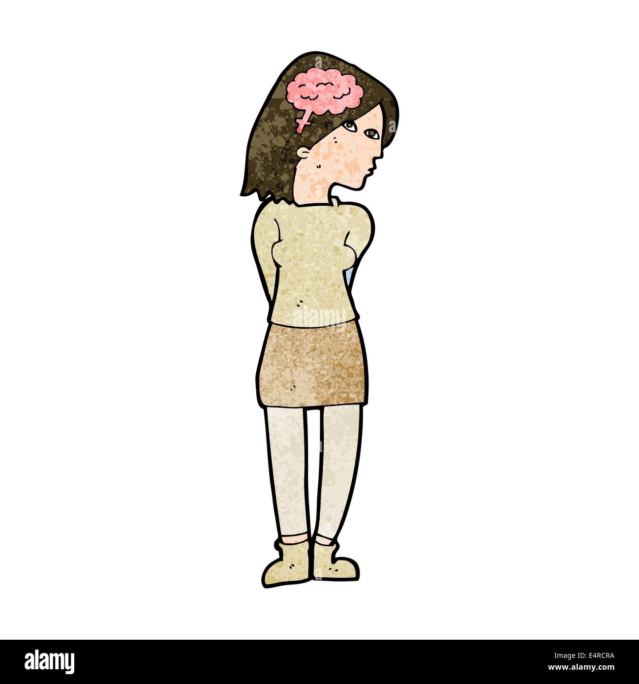 cartoon brainy woman Stock Vector Image & Art - Alamy
