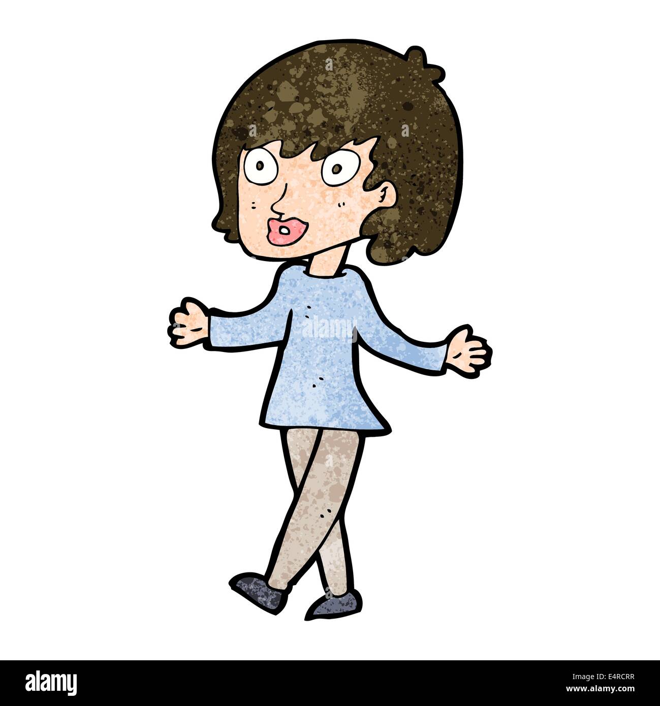 cartoon woman with open arms Stock Vector Image & Art - Alamy