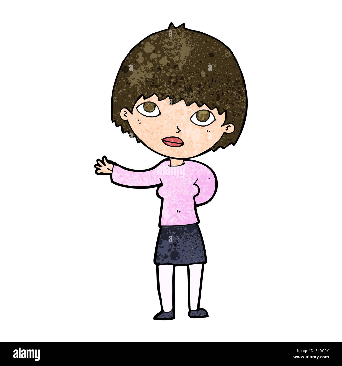 cartoon woman explaining Stock Vector Image & Art - Alamy