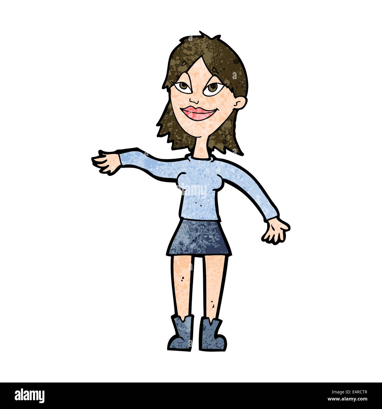 Cartoon woman making hand gesture Stock Vector Images - Alamy
