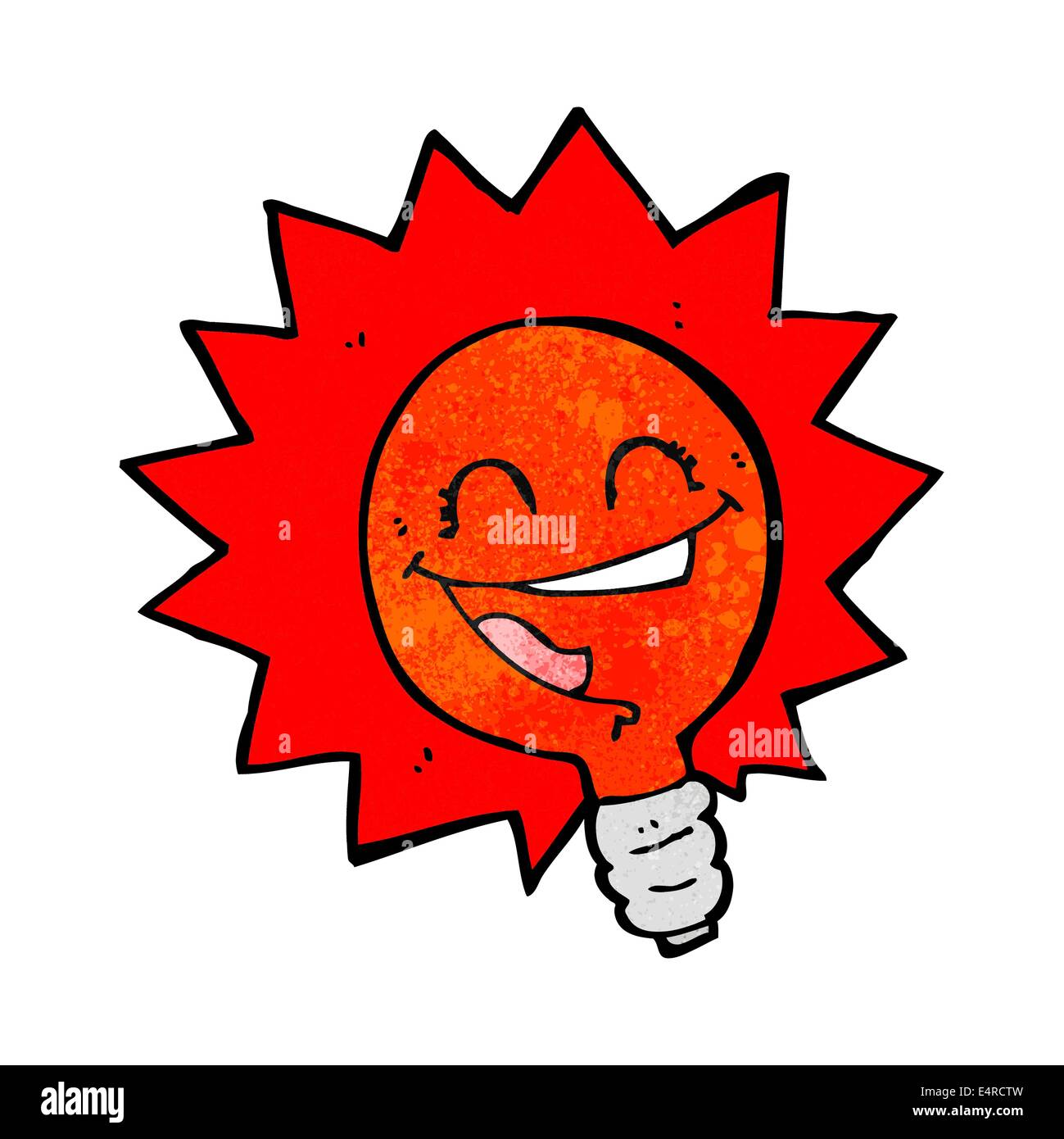 happy flashing red light bulb cartoon Stock Vector Image & Art - Alamy