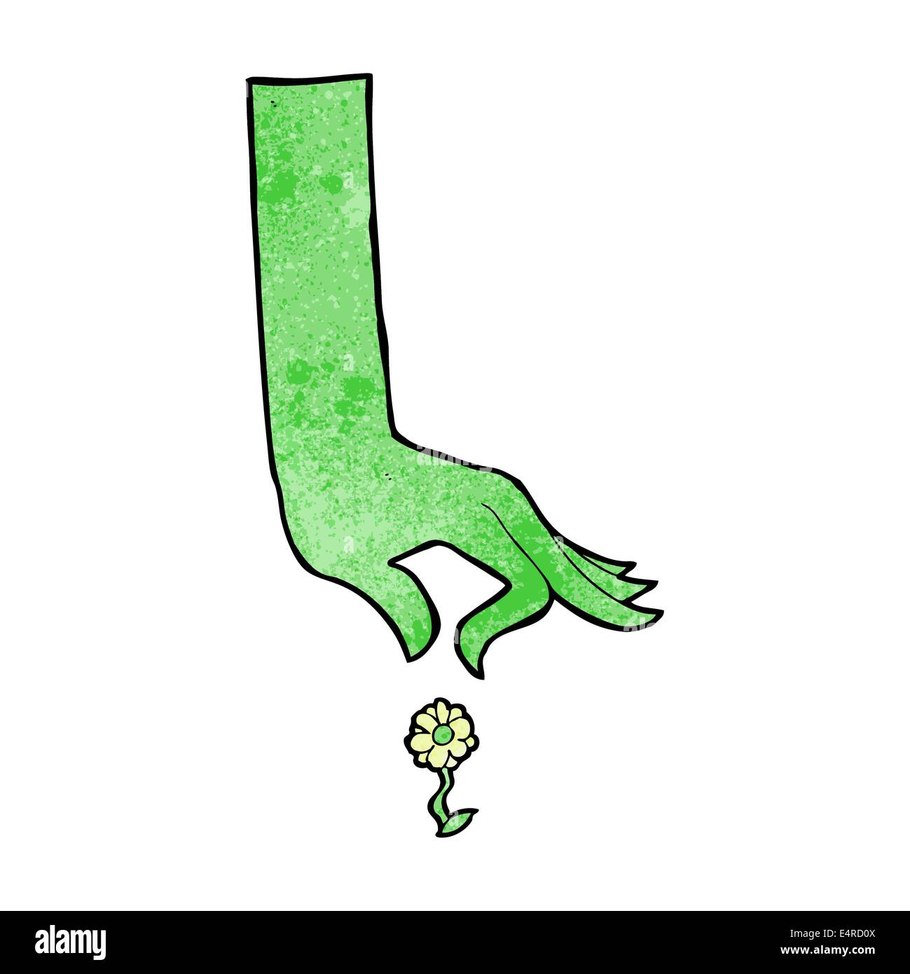 Cartoon hand picking flower Stock Vector Images - Alamy